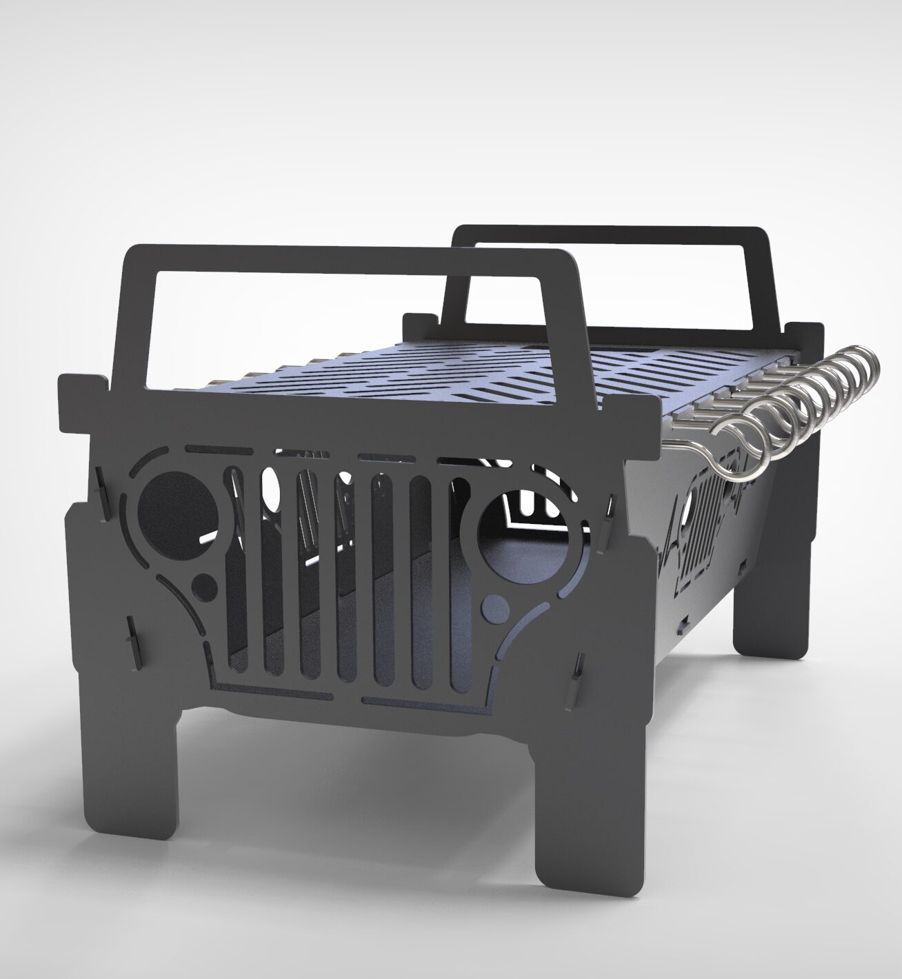 Jeep Wrangler (CJ) BBQ & Firepit – Portable Collapsible Outdoor Grill ...