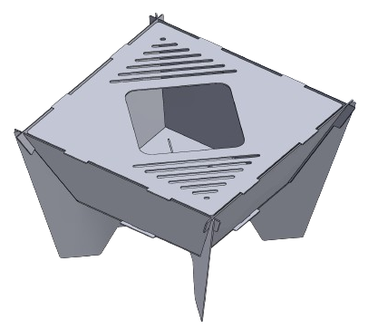 Metro Fire Square BBQ & Firepit – Modern, Portable Outdoor BBQ for Cam ...