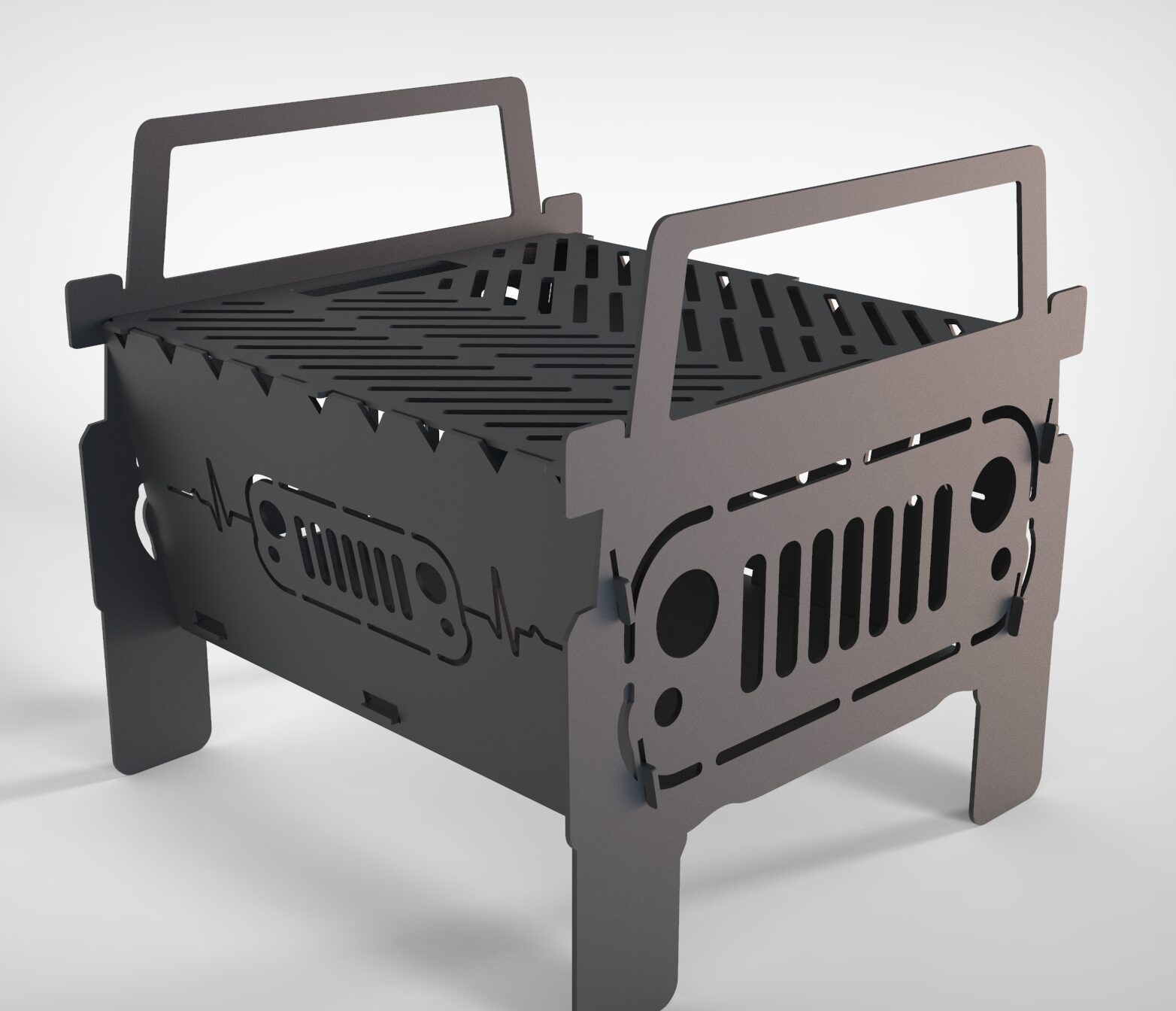 Jeep Wrangler (JK) BBQ & Firepit – Portable Outdoor Grill & Firepit ...