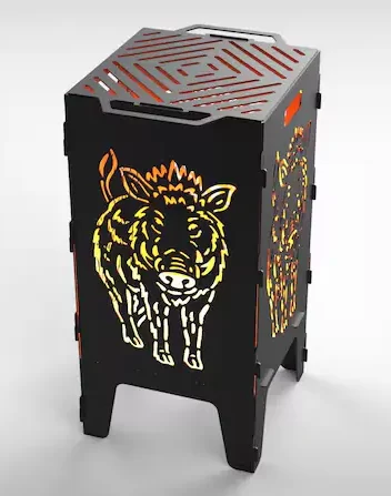 Boar Firebox & BBQ – Rugged Portable Grill & Firepit - Right Laser Cut